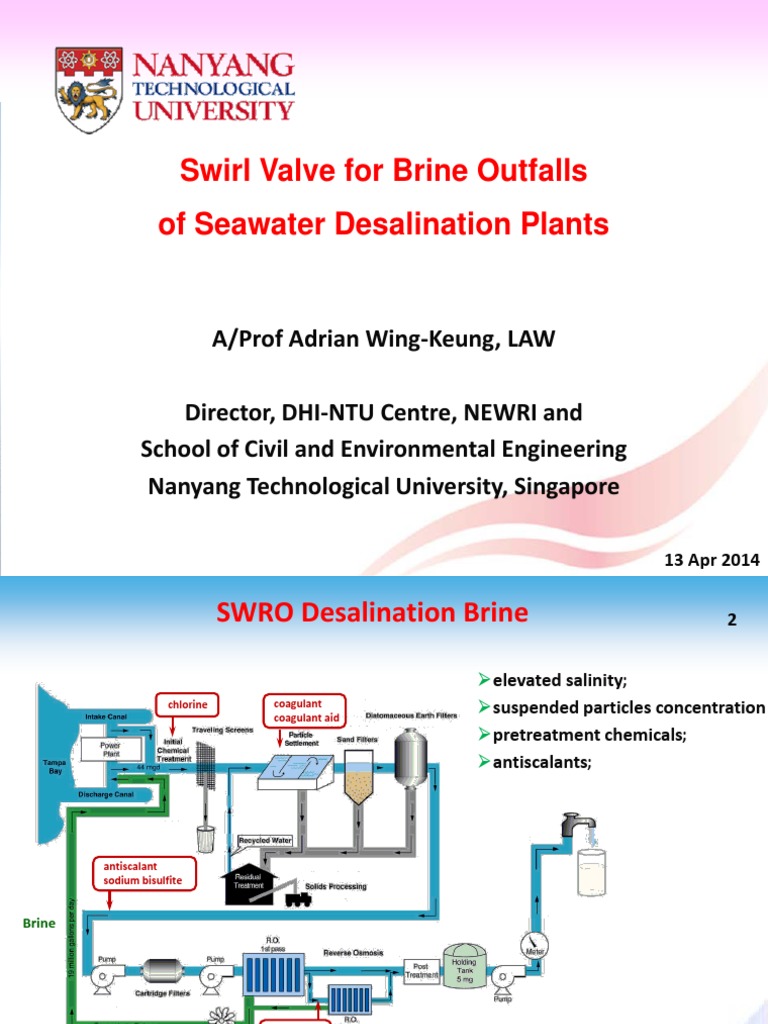 Nanyang Uni-Swirl - Valve | PDF | Desalination | Seawater