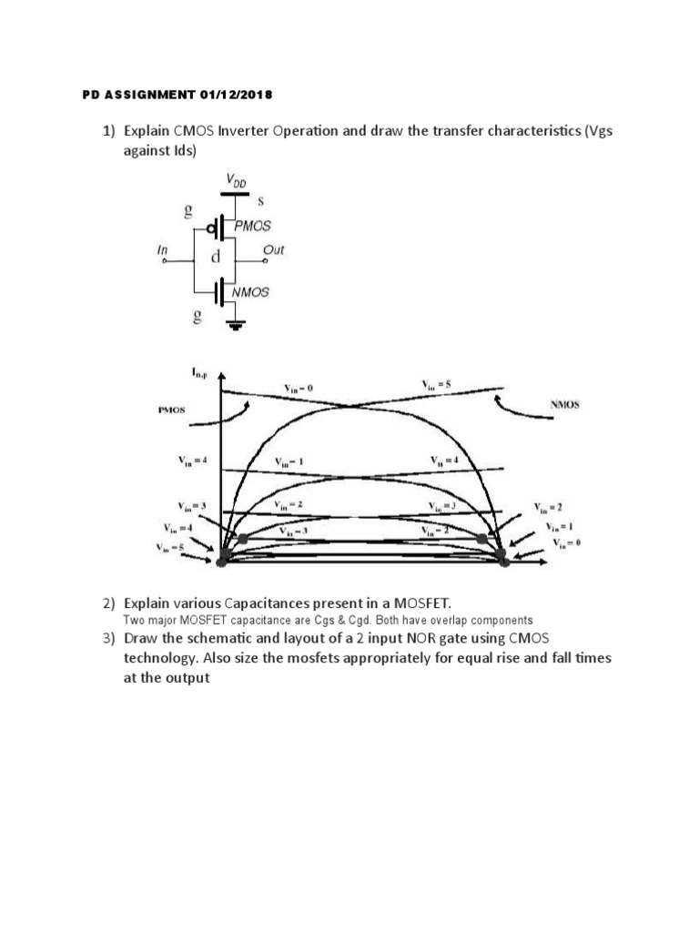 PD ASSIGNMENT 01/12/2018: Two Major MOSFET Capacitance Are Cgs & Cgd ...