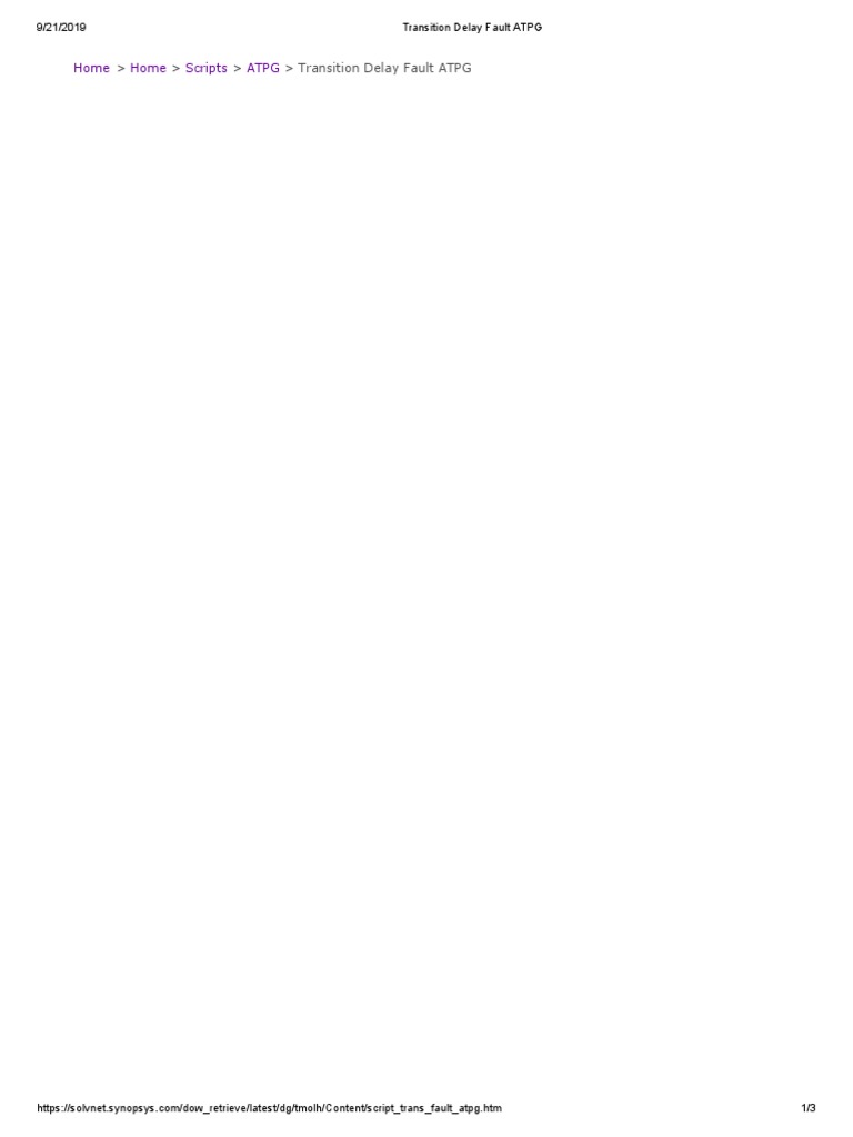 Transition Delay Fault ATPG PDF | PDF | Electronic Design Automation ... Transition Delay Fault ATPG PDF | PDF | Electronic Design Automation ...