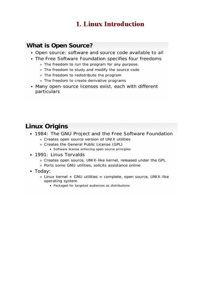 Linux QuickStart | Download Free PDF | Linux | Linux Distribution