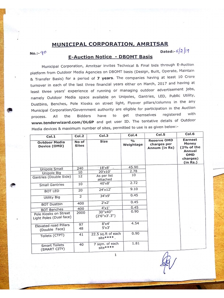 E-Auction Notice (Civil) - II | PDF