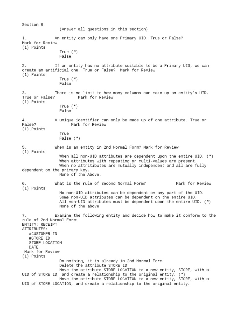 Final Exam Oracle - Section 6 | PDF | Software Engineering | Information Management