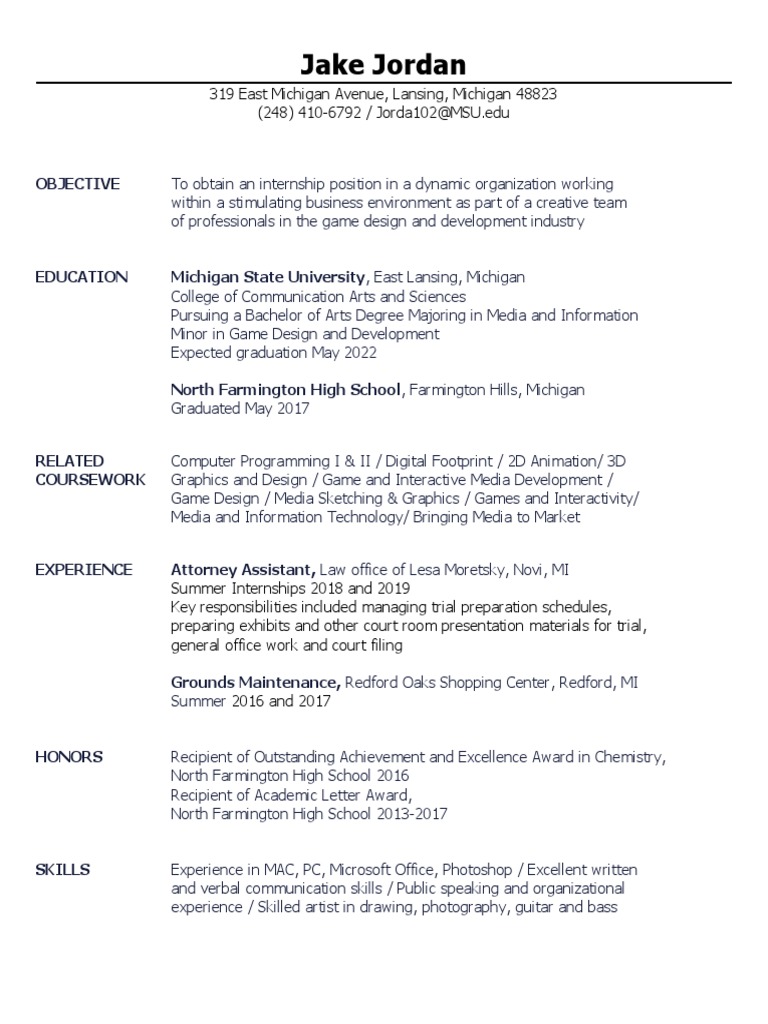 Jake Resume 4 | PDF | Career & Growth | Social Science