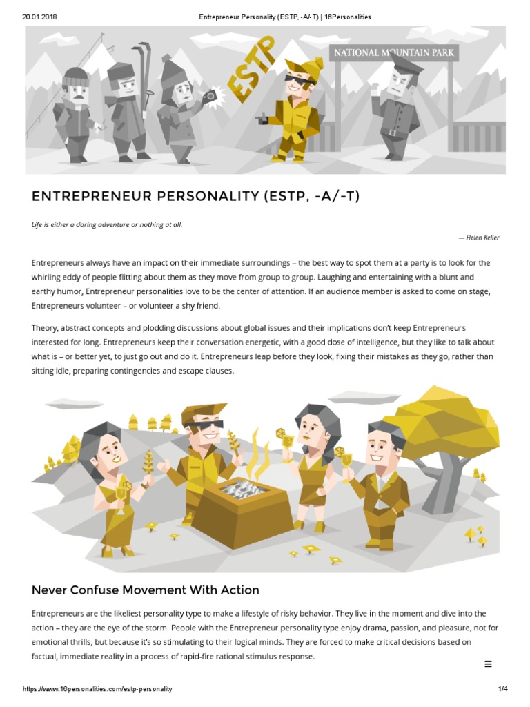 Entrepreneur Personality (ESTP, - A - T) - 16personalities | PDF ...