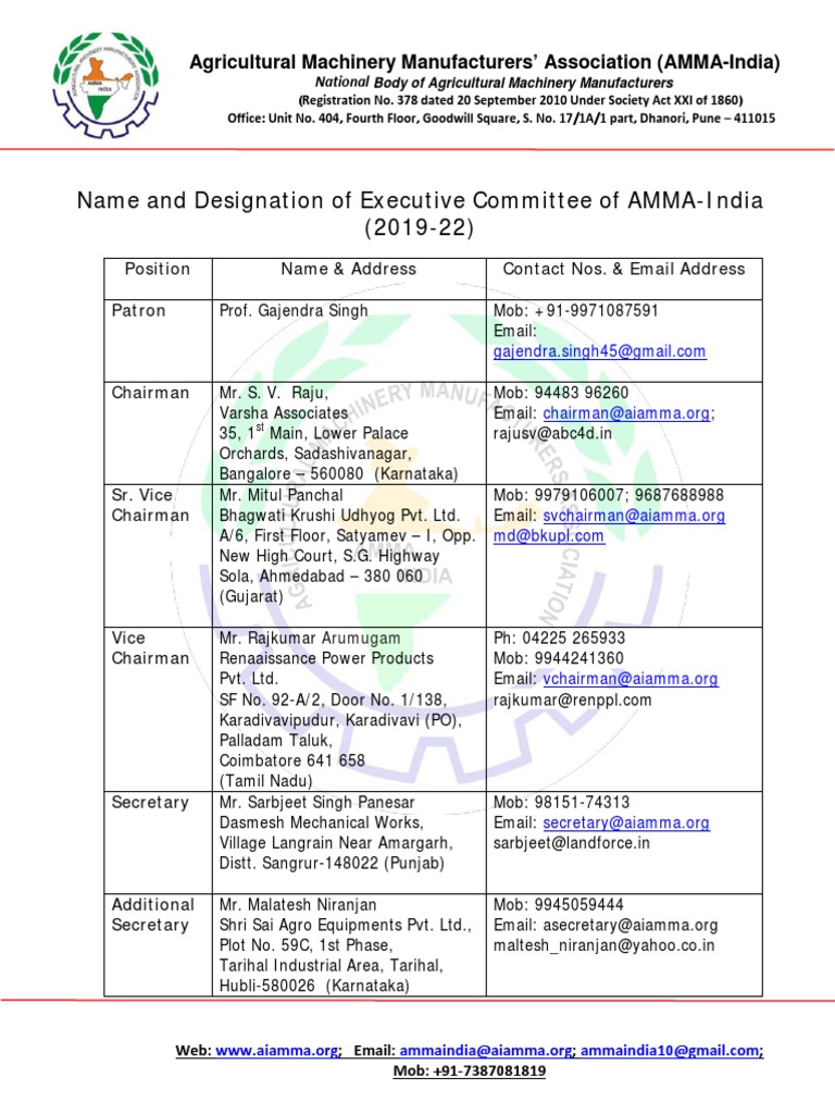 List of Executive Committee PDF | PDF