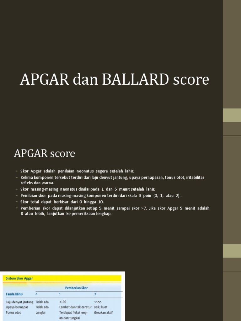 Apgar, Ballard Score Dan Normal Lab | PDF