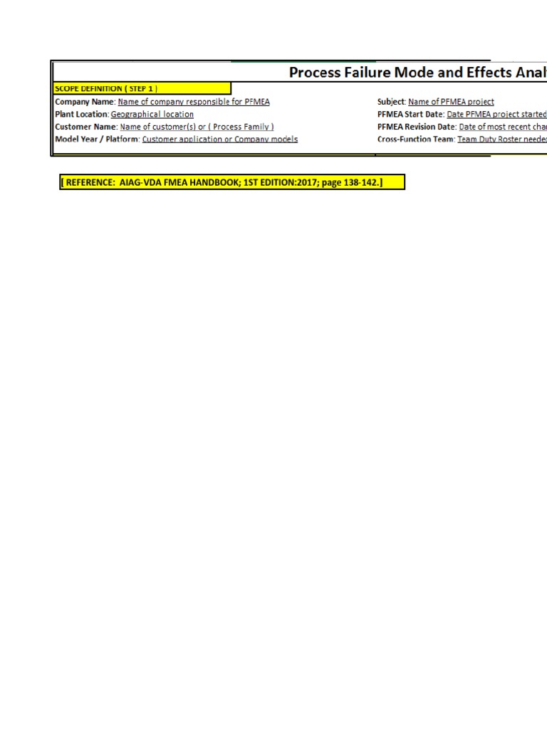 AIAG-VDA pfmea format.xlsx | Systems Engineering | Technology