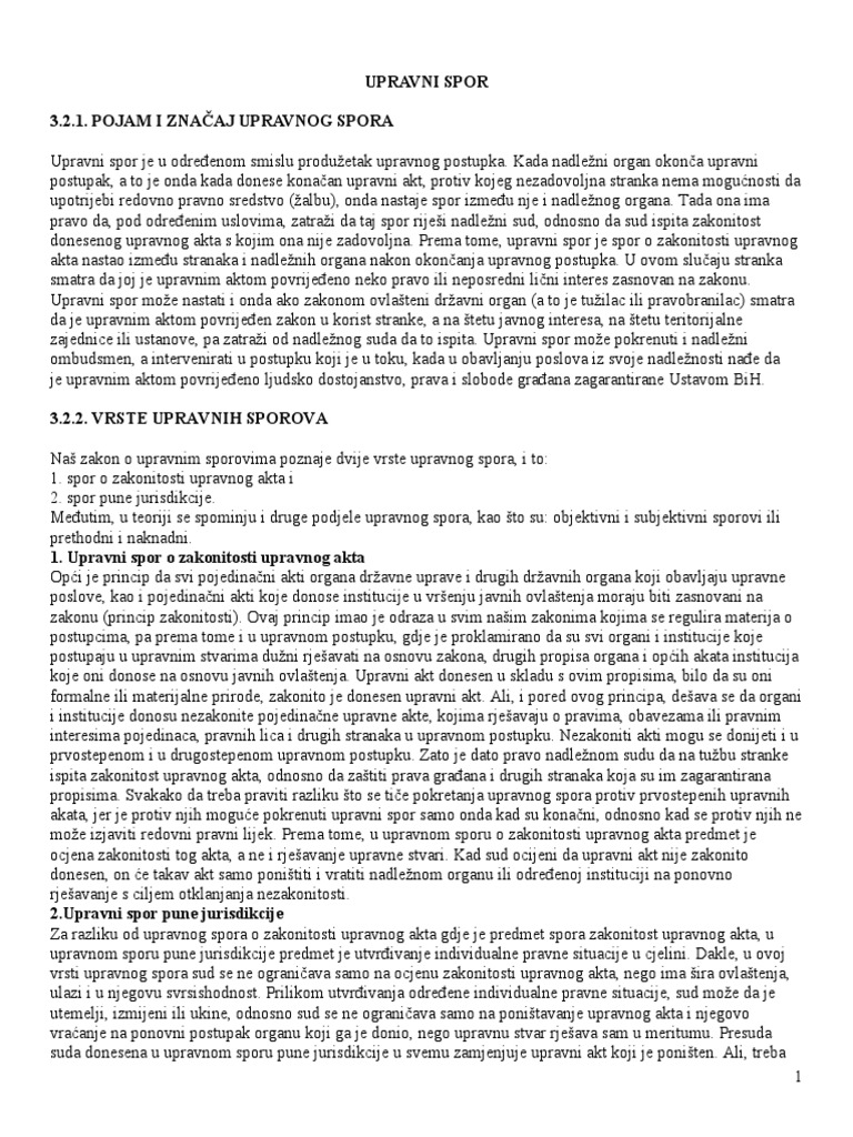 Upravni Spor | PDF