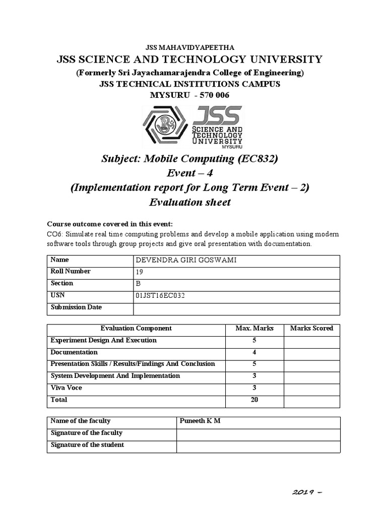 Jss Science and Technology University | PDF