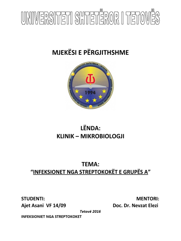 Infeksionet Nga Streptokokët e Grupës A | PDF