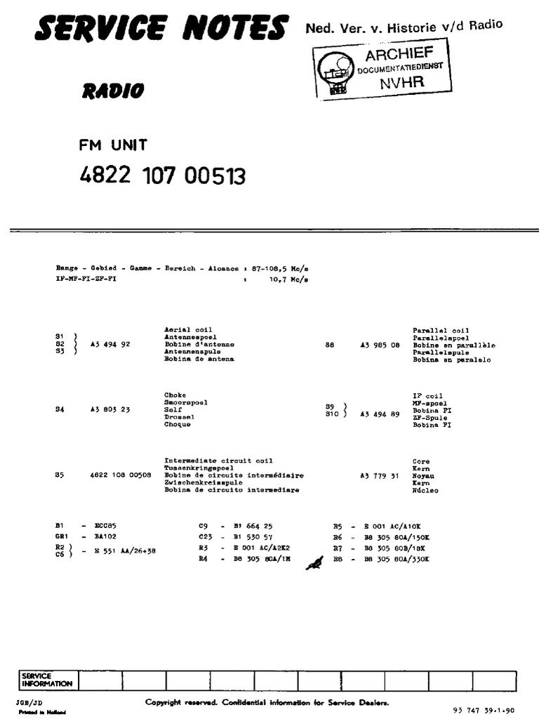 Philips - 4822.107.00513 UKW-tuner-circuit | PDF