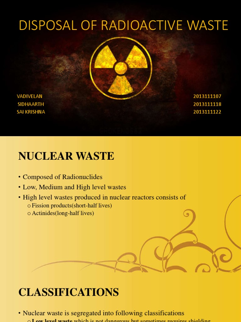 Disposal of Radioactive Waste | PDF | Radioactive Waste | Deep ...