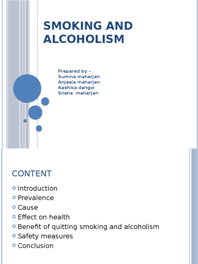 Smoking & Alcohol: Health Impact | PDF