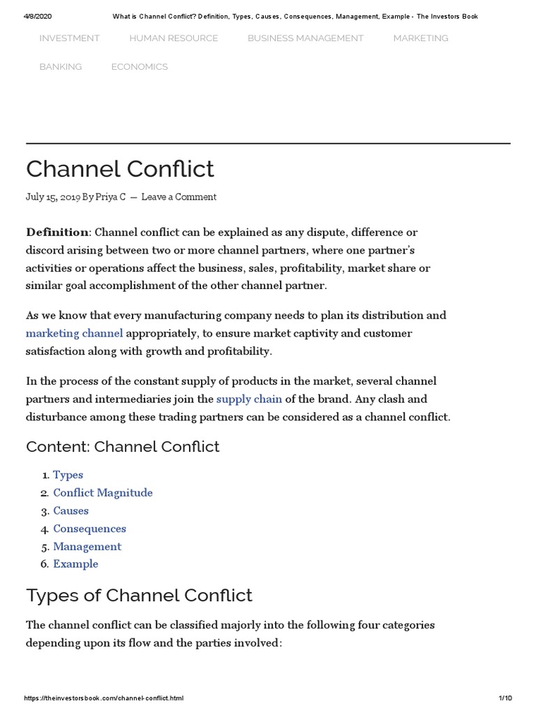 What Is Channel Conflict - Definition, Types, Causes, Consequences ...