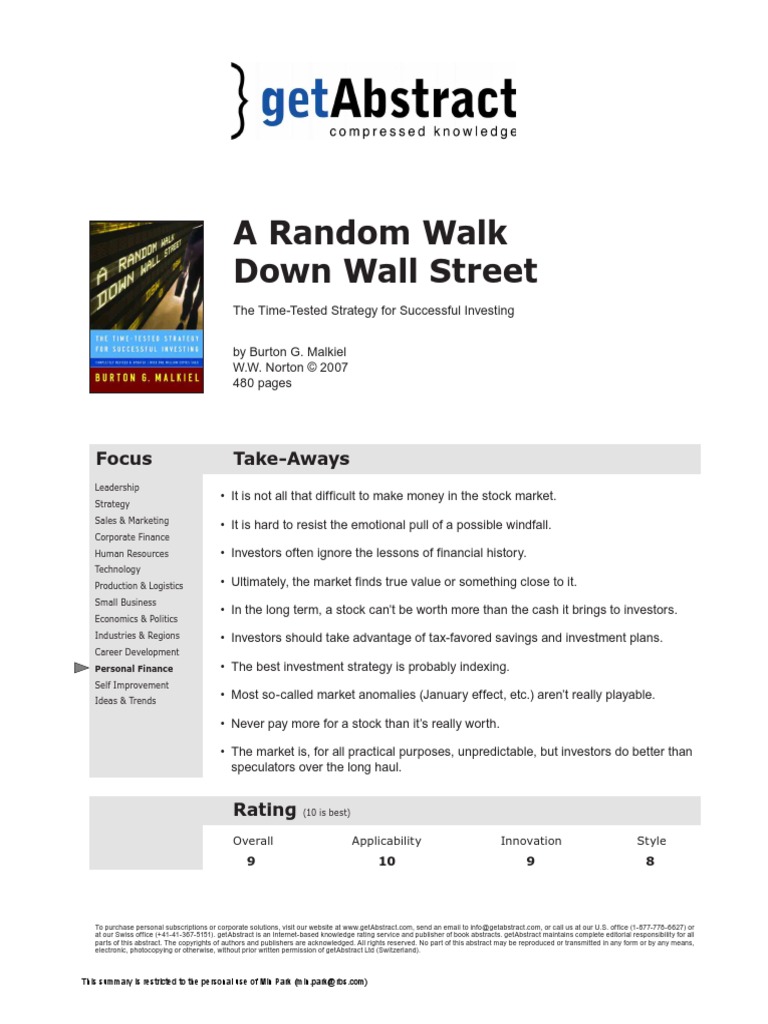 A Random-Walk-Down-Wall-Street-Malkiel-En-2834 PDF | PDF ...