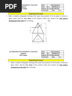Engineering Drawing - Question Bank | PDF | Plane (Geometry) | Triangle