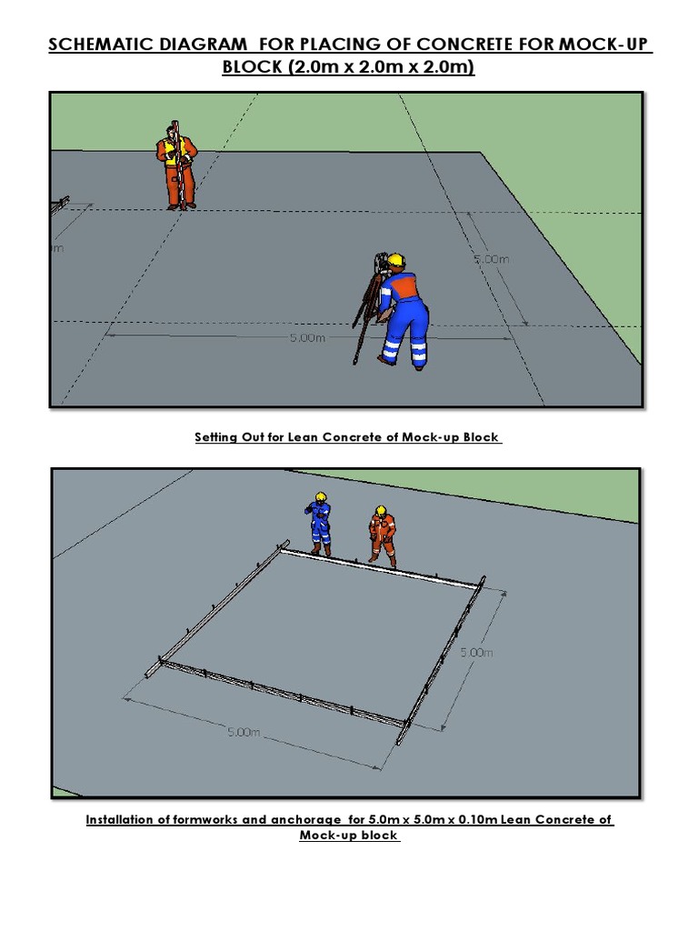 Schematic Diagram for Pouring of Concrete