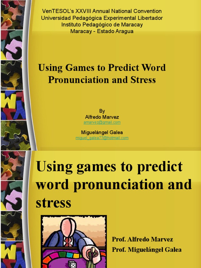 Using Games To Predict Word Pronunciation and Stress | PDF | Syllable ...