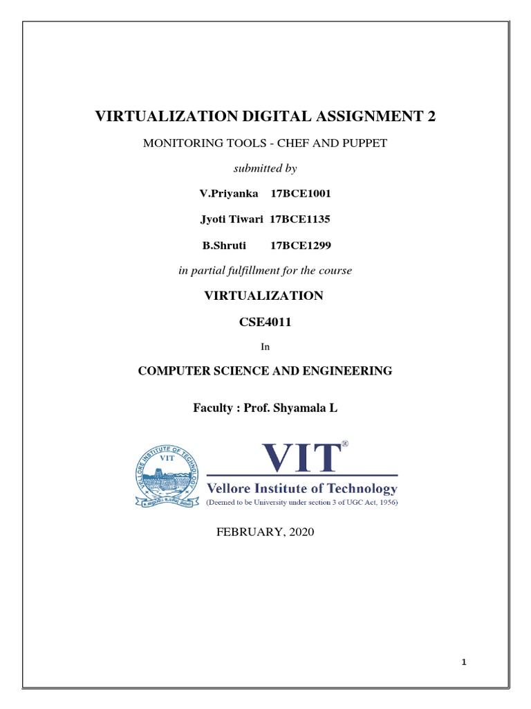 Virtualization Digital Assignment 2: Monitoring Tools - Chef and Puppet ...