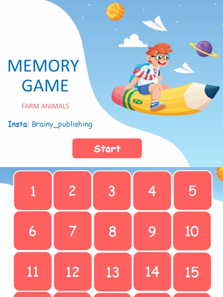 Farm Animals Memory Game | PDF
