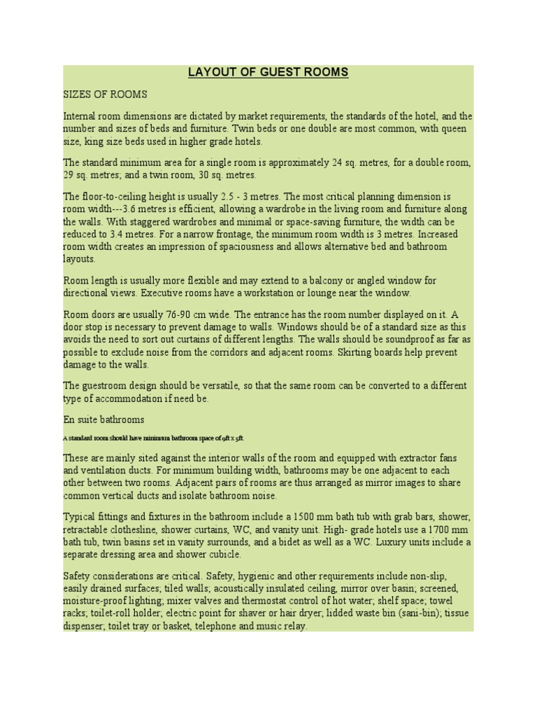 Guest Room Layout | PDF | Chair | Bathroom