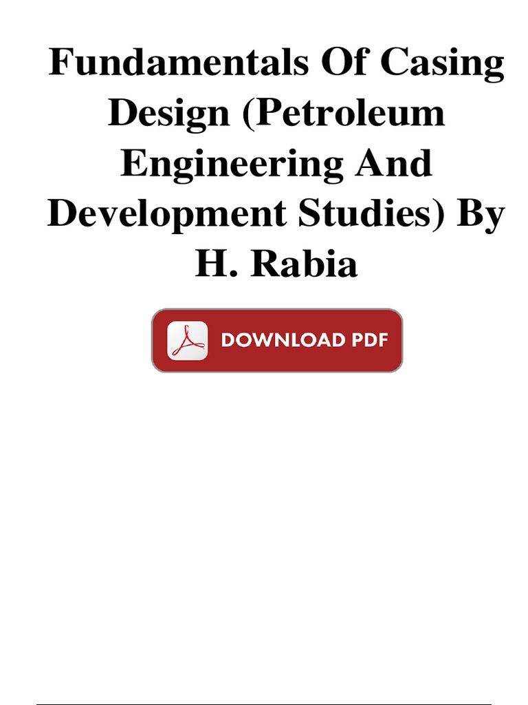 Fundamentals of Casing Design PDF | PDF | Oil Well | Engineering