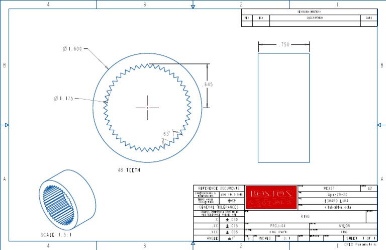 Ring | PDF | Technical Drawing | Engineering