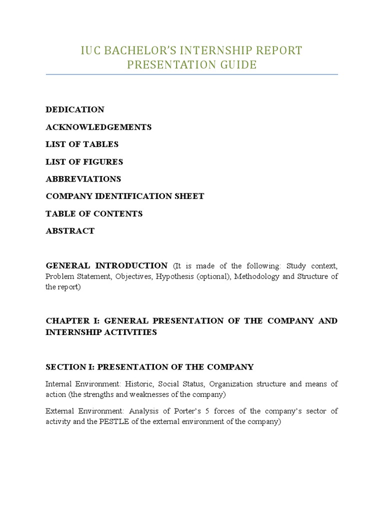 Bachelor Internship Report Guide | PDF | Methodology | Empiricism