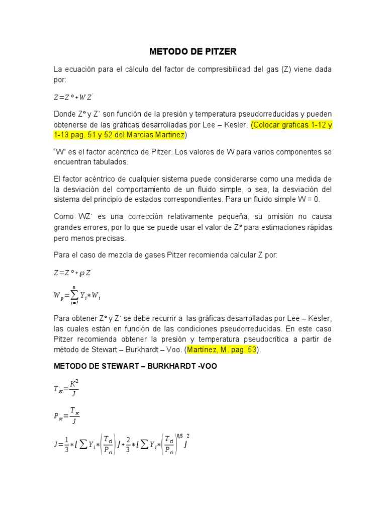 Metodo de Pitzer | PDF | Gases | Mecánica estadística