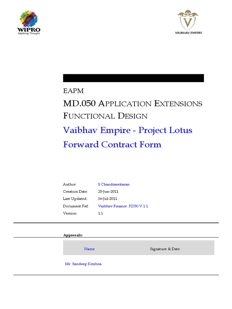 Forward Contract Form - MD50 - V.1.1 | PDF | United States Dollar ...