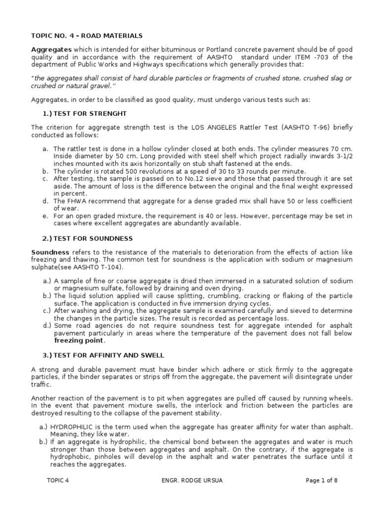 Topic 4 Road Materials Download Free Pdf Asphalt Road Surface