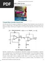 Triangular Wave Generator Using Op Amp - EEEGUIDE | PDF | Amplifier | Operational Amplifier