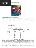 Triangular Wave Generator Using Op Amp - EEEGUIDE | PDF | Amplifier ...