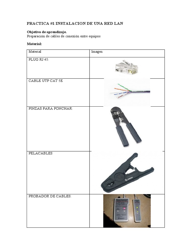 U4-1 PRACTICA-cables | PDF | Science | Ciencia y Tecnología