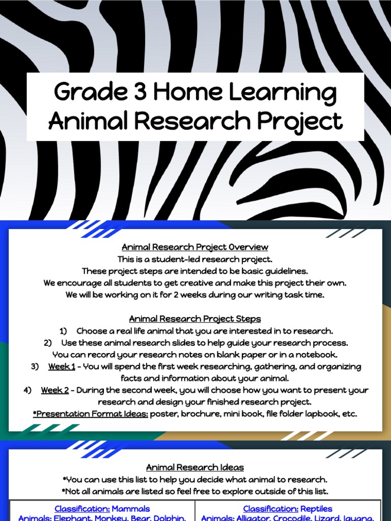 Grade 3 Home Learning Animal Research Project | PDF | Reptile | Amphibian