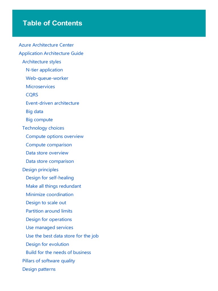 Azure Application Architecture Guide | PDF | Databases | Cloud Computing