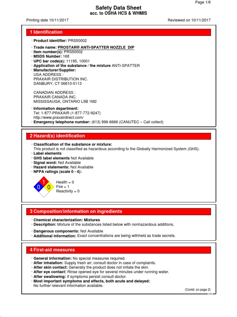 Prostar Anti Spatter Spray PDF | PDF | Dangerous Goods | Prevention