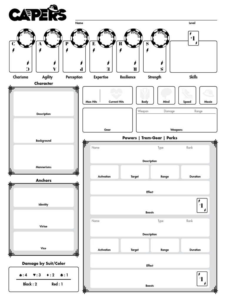A E S C P R: Charisma Agility Perception Expertise Resilience Strength ...