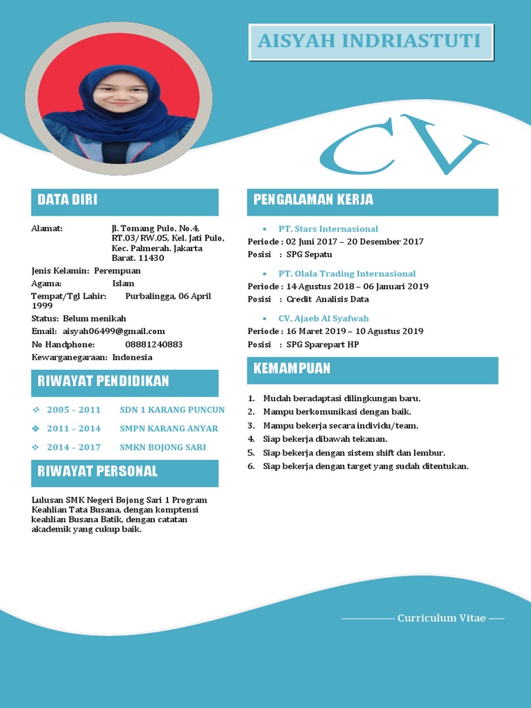 CV Aisyah | PDF