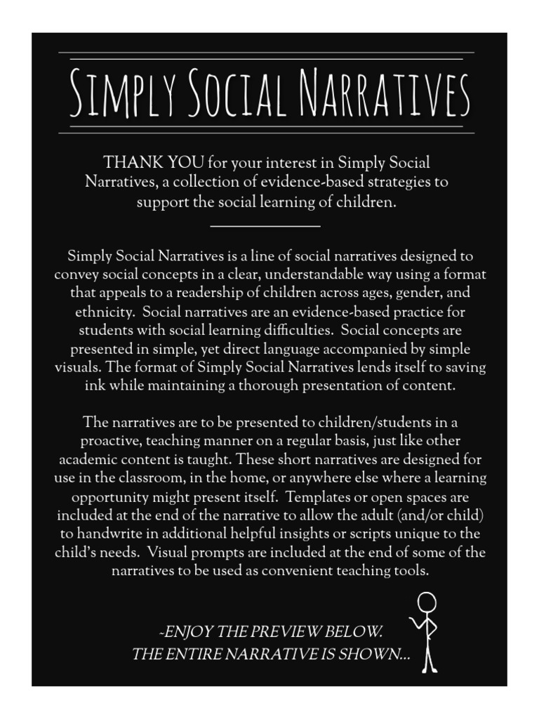 Simply Social Narratives | PDF | Behavior Modification | Psychological ...