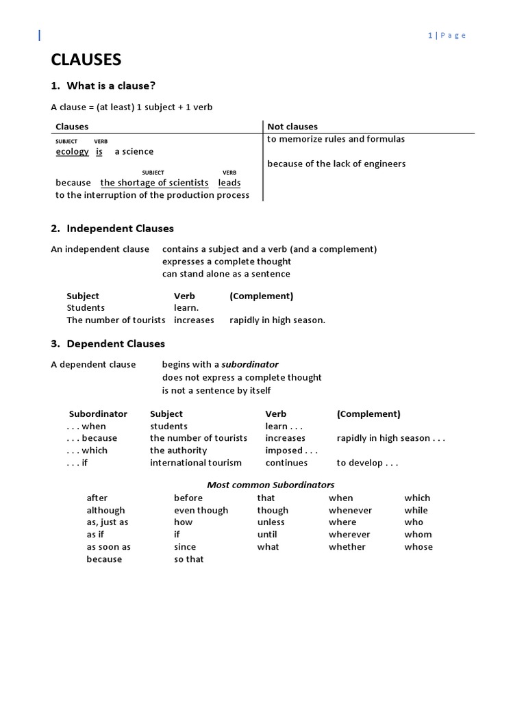 English Clauses and Sentences | PDF | Subject (Grammar) | Robot