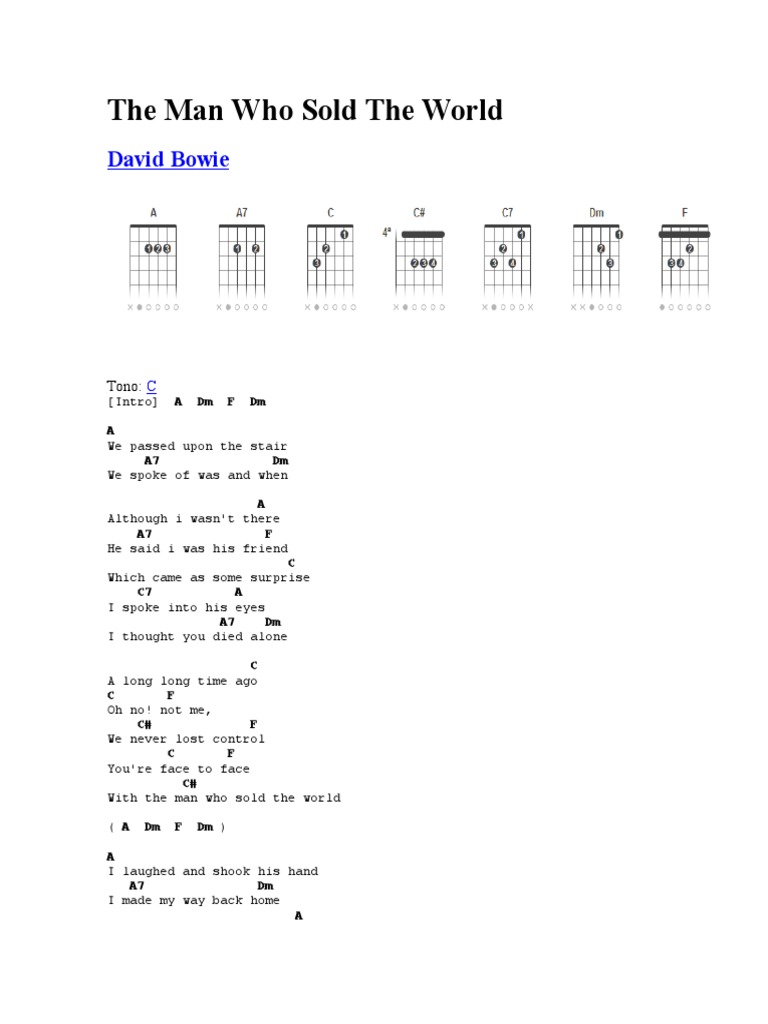 The Man Who Sold The World ACORDES | PDF