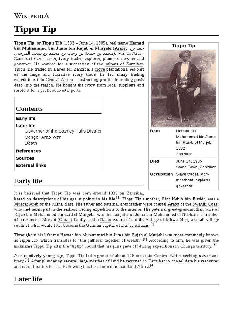 Tippu Tip | PDF | Africa | Violence