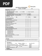 Electrical Work Permit | PDF | High Voltage | Electrical Engineering