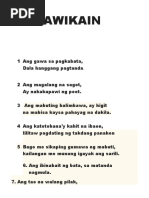 5 Halimbawa NG Lantay Na Pangungusap | PDF