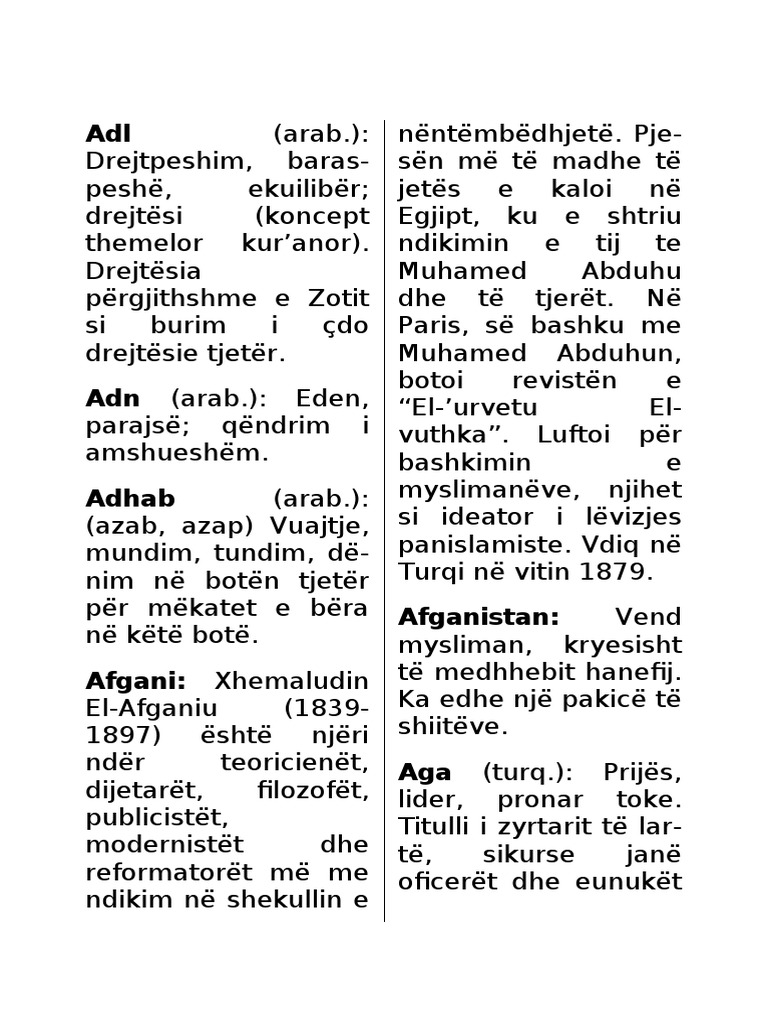 Fjalori I Nocioeneve Fetare | PDF