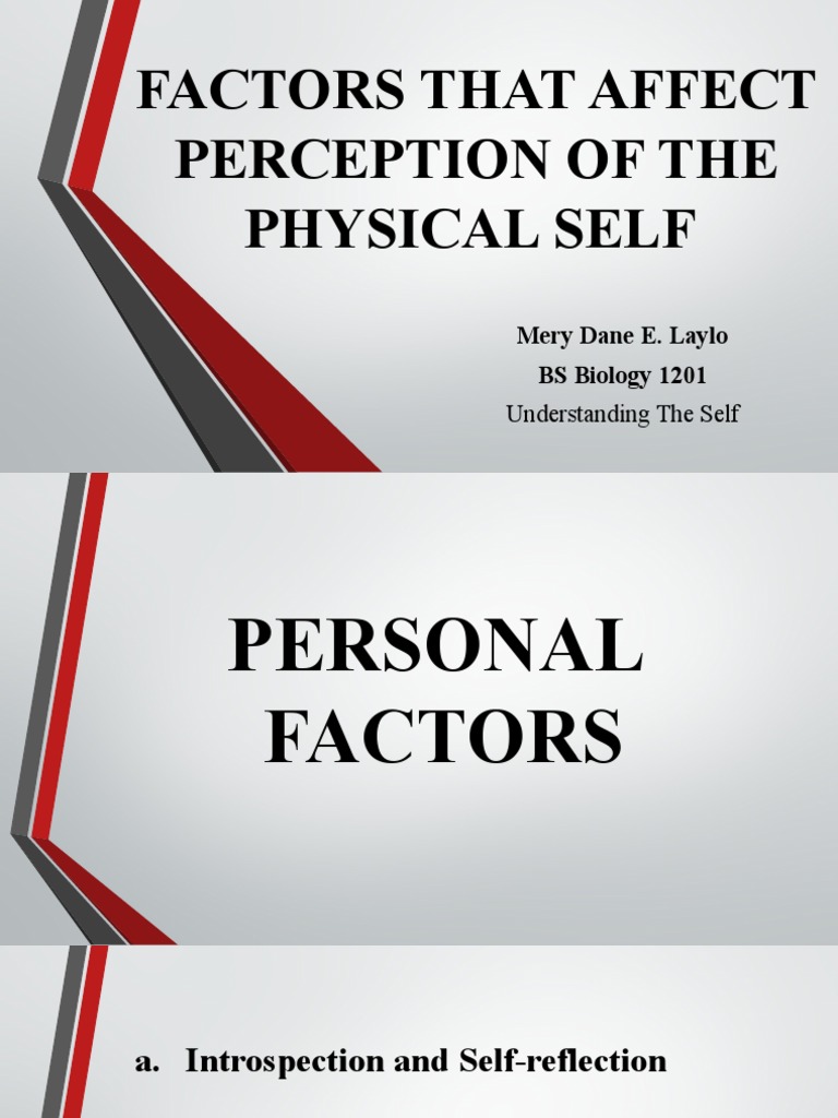 Factors That Affect Perception of The Physical Self | PDF | Self ...
