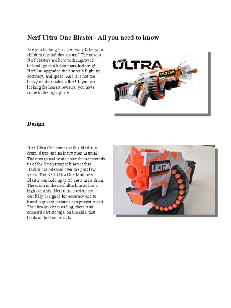 Nerf Ultra One Blaster | PDF