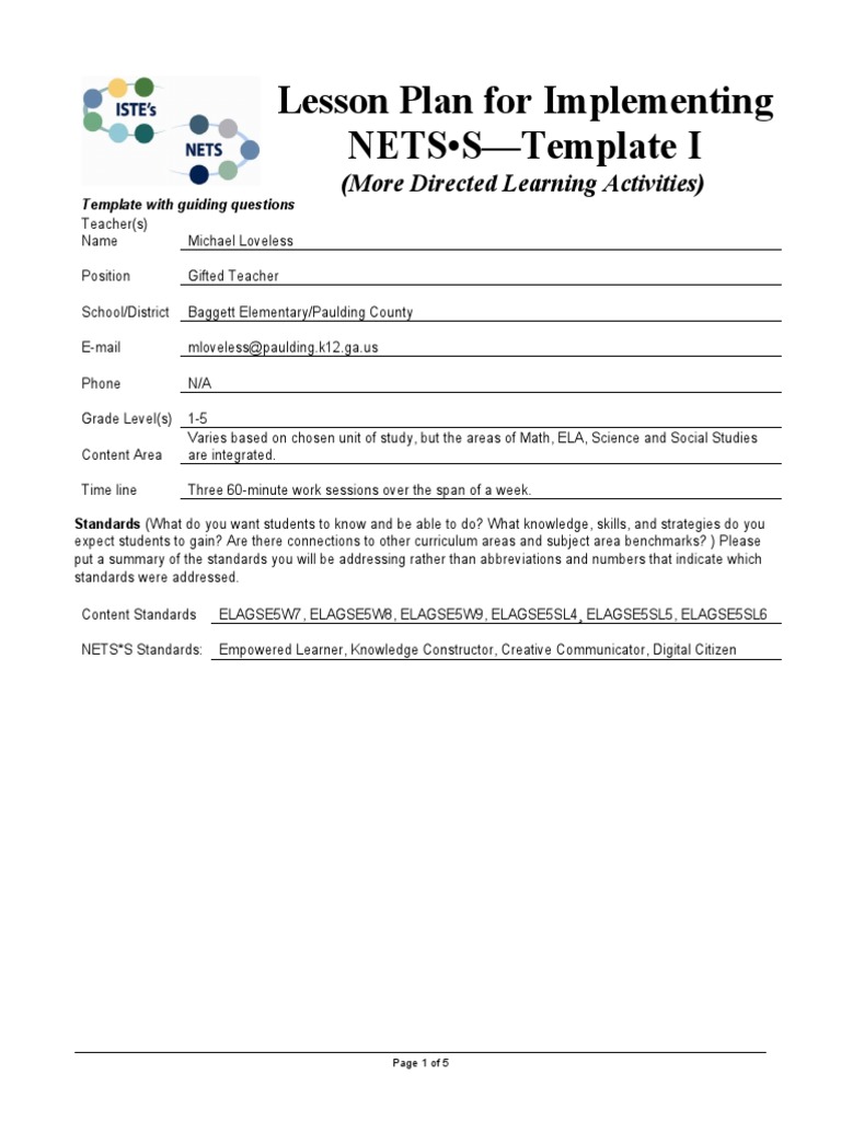 Apollo 13 Lesson Plan for Grades 1-5 | PDF | Question | Educational ...