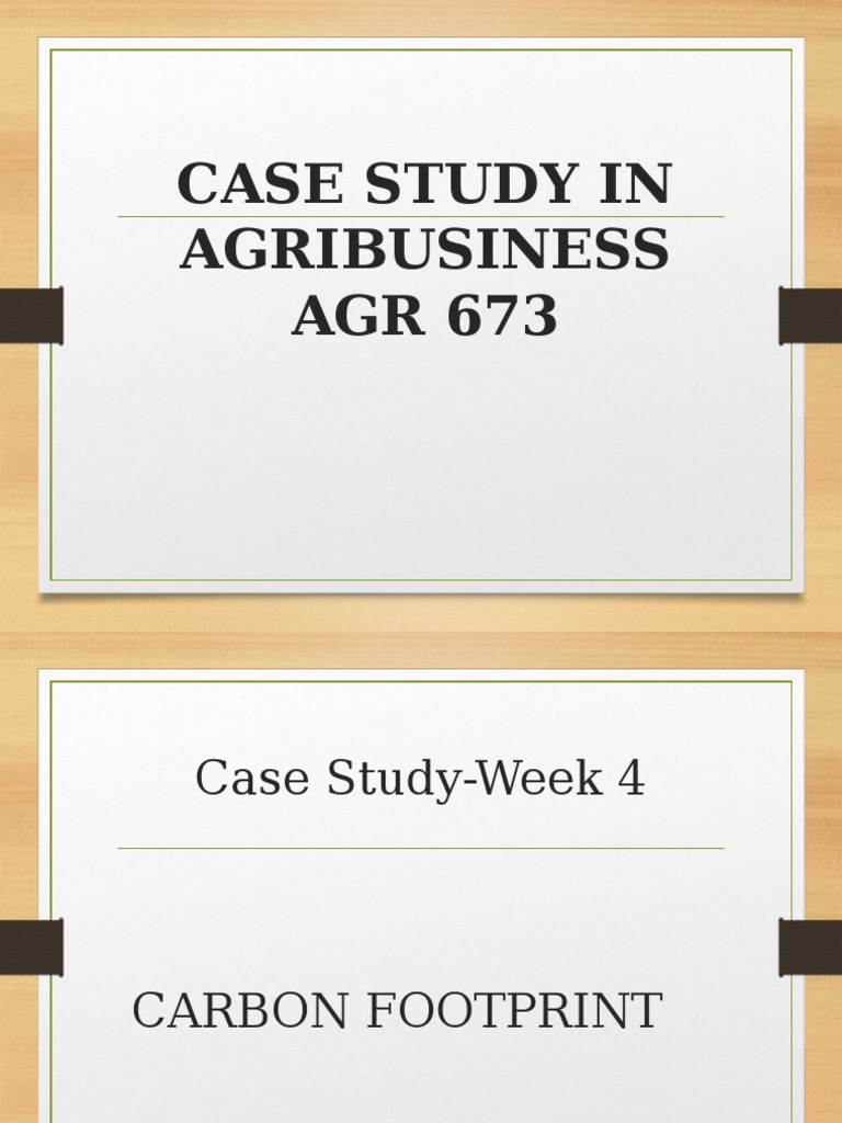 Case Study In Agribusiness Agr 673 Pdf Business